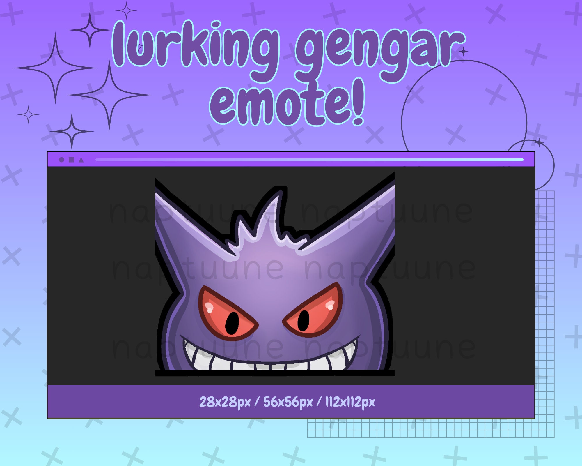 Lurking Gengar Emote for Twitch, Youtube, Discord, Etc. - Etsy