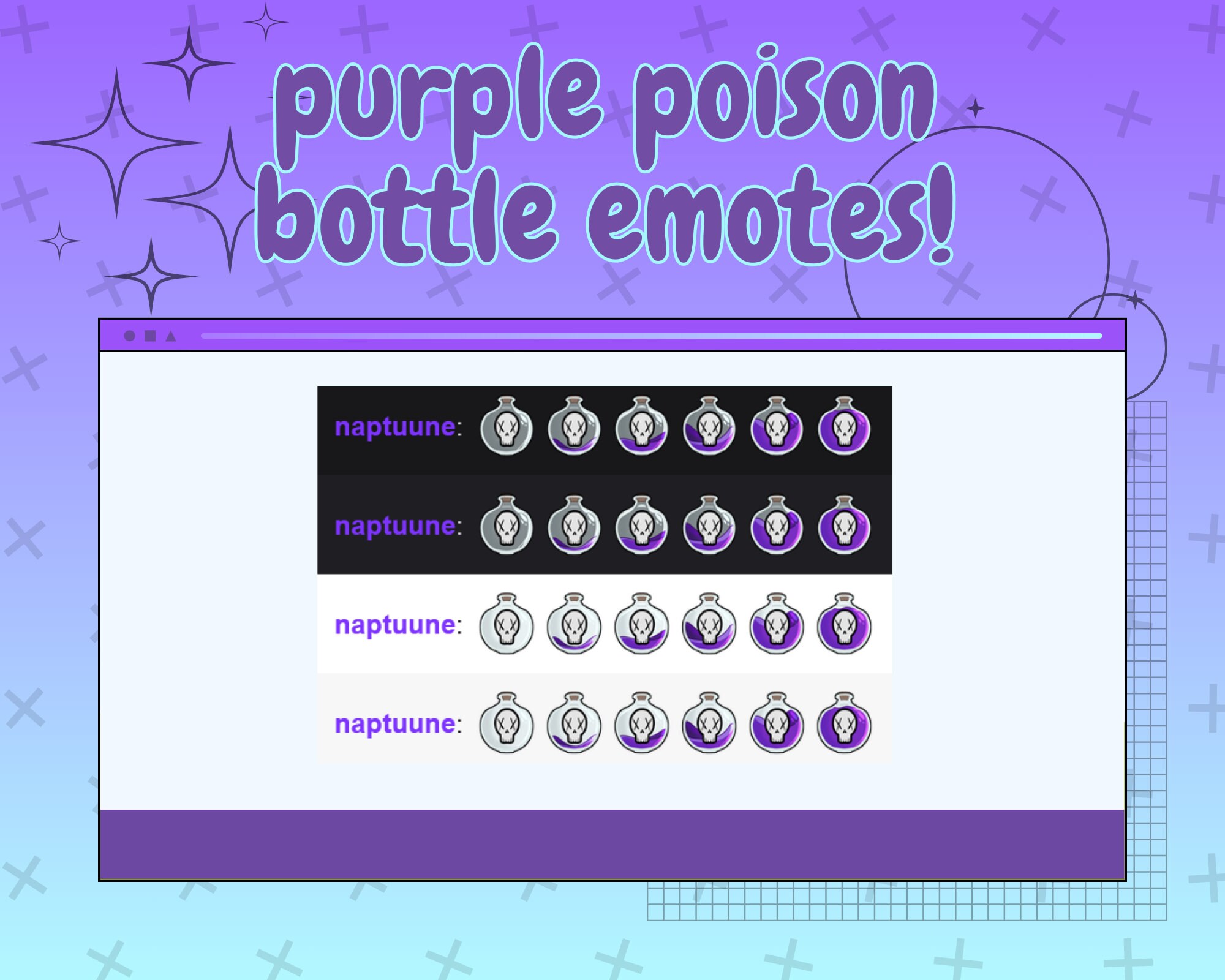 Purple Poison Bottle Emotes for Twitch Youtube Discord - Etsy