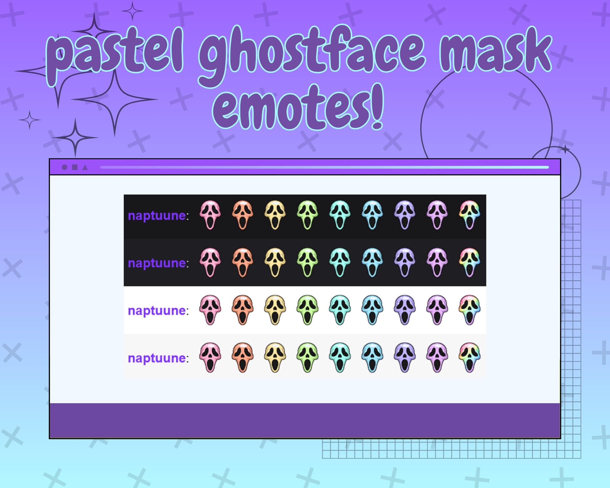 Pastel Ghostface Mask Emotes for Twitch Youtube Discord - Etsy