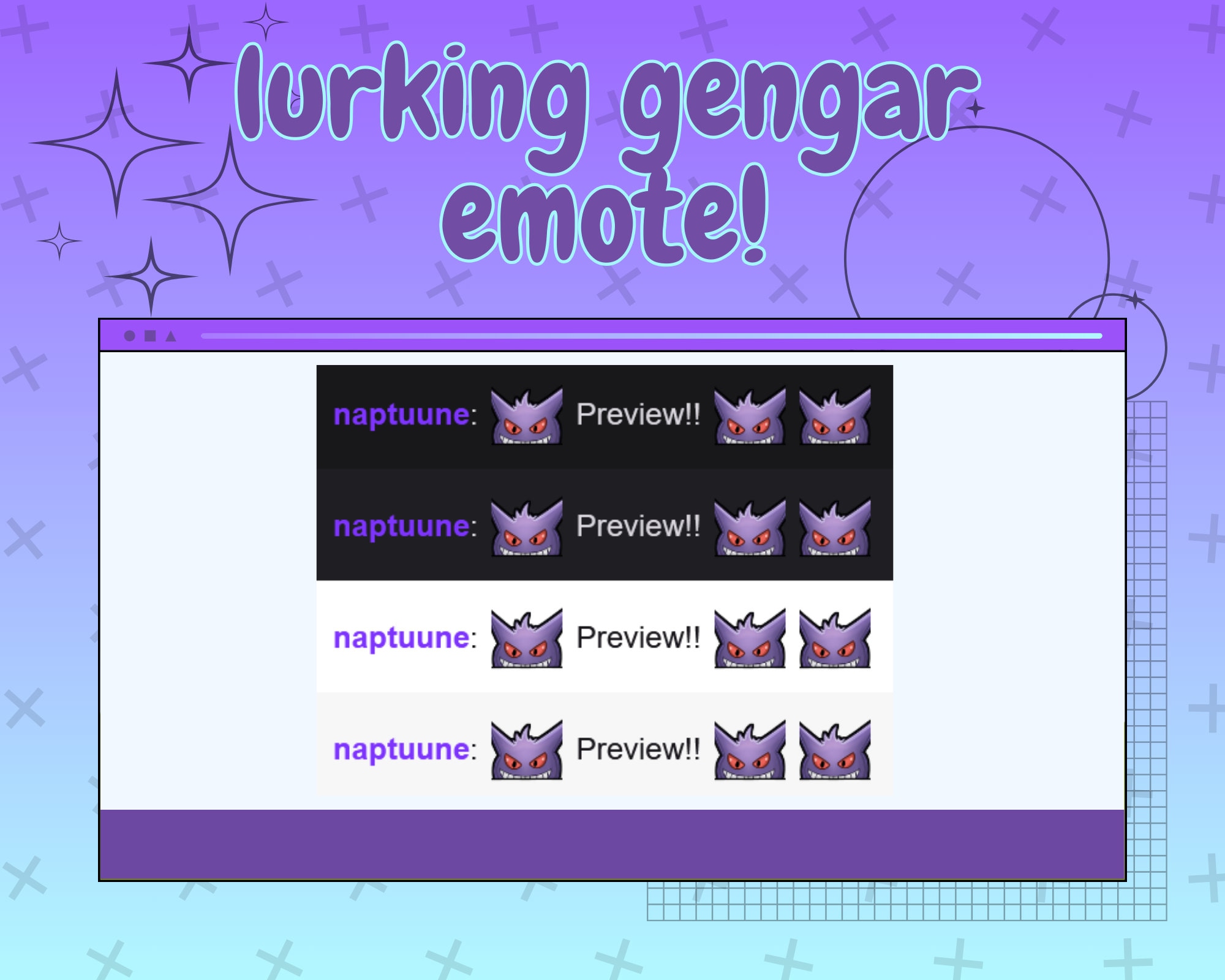 Lurking Gengar Emote for Twitch, Youtube, Discord, Etc. - Etsy