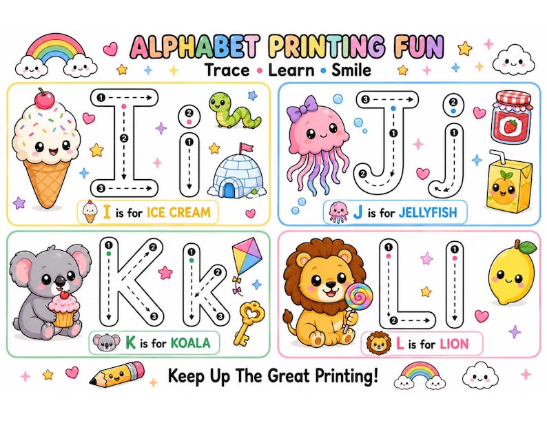 Alphabet Printing Fun Printable Worksheets | Letter Tracing ...