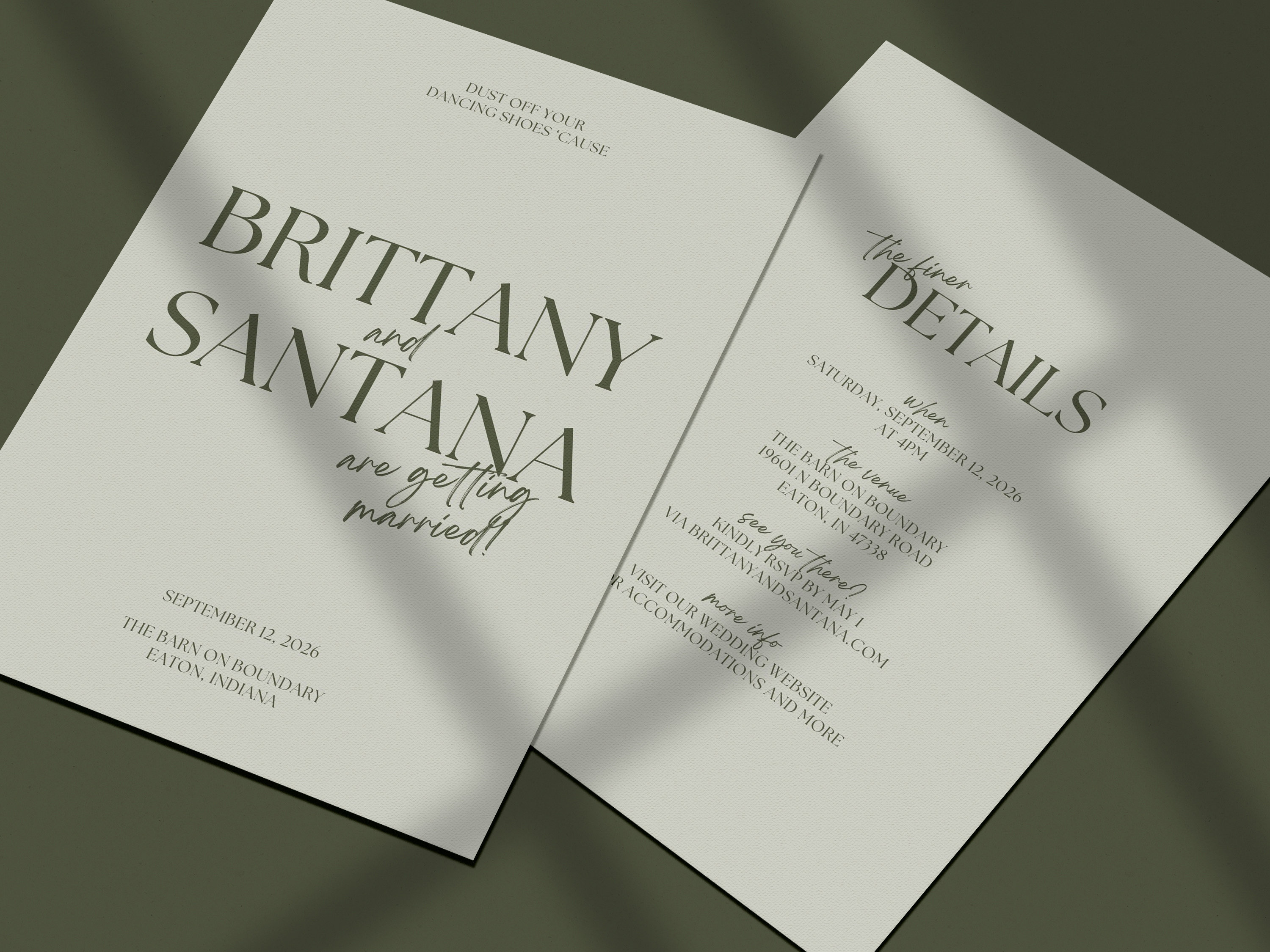 Modern Wedding Invitation Template | Editable Canva Design (digital ...