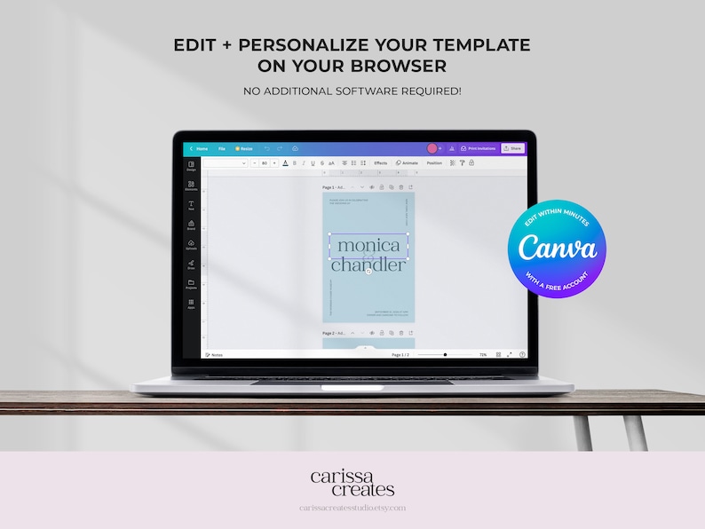 Elegant Wedding Welcome Sign Template | Editable Modern Welcome Sign ...