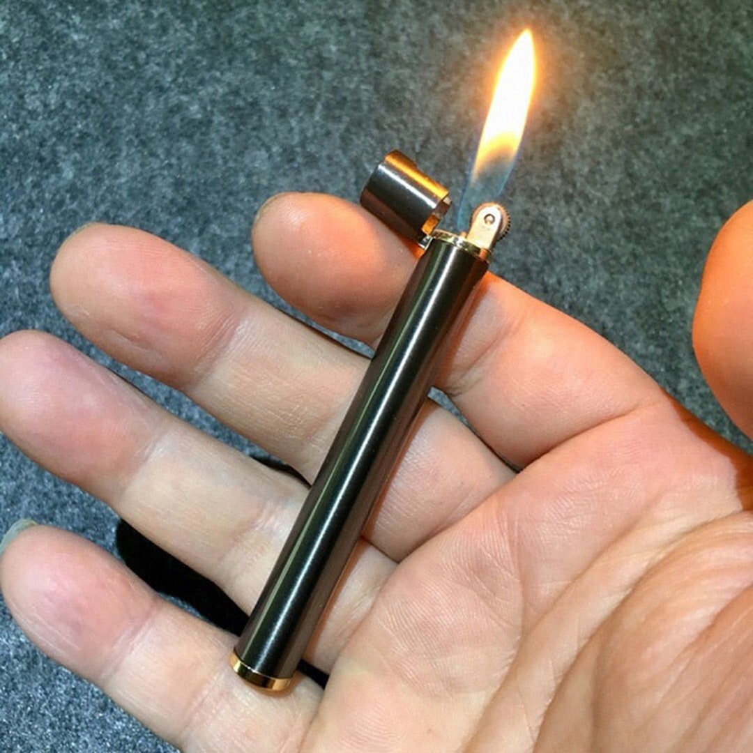 Buy Creative Open Flame Lighter Fire-free Butane Gas Metal Grinding ...