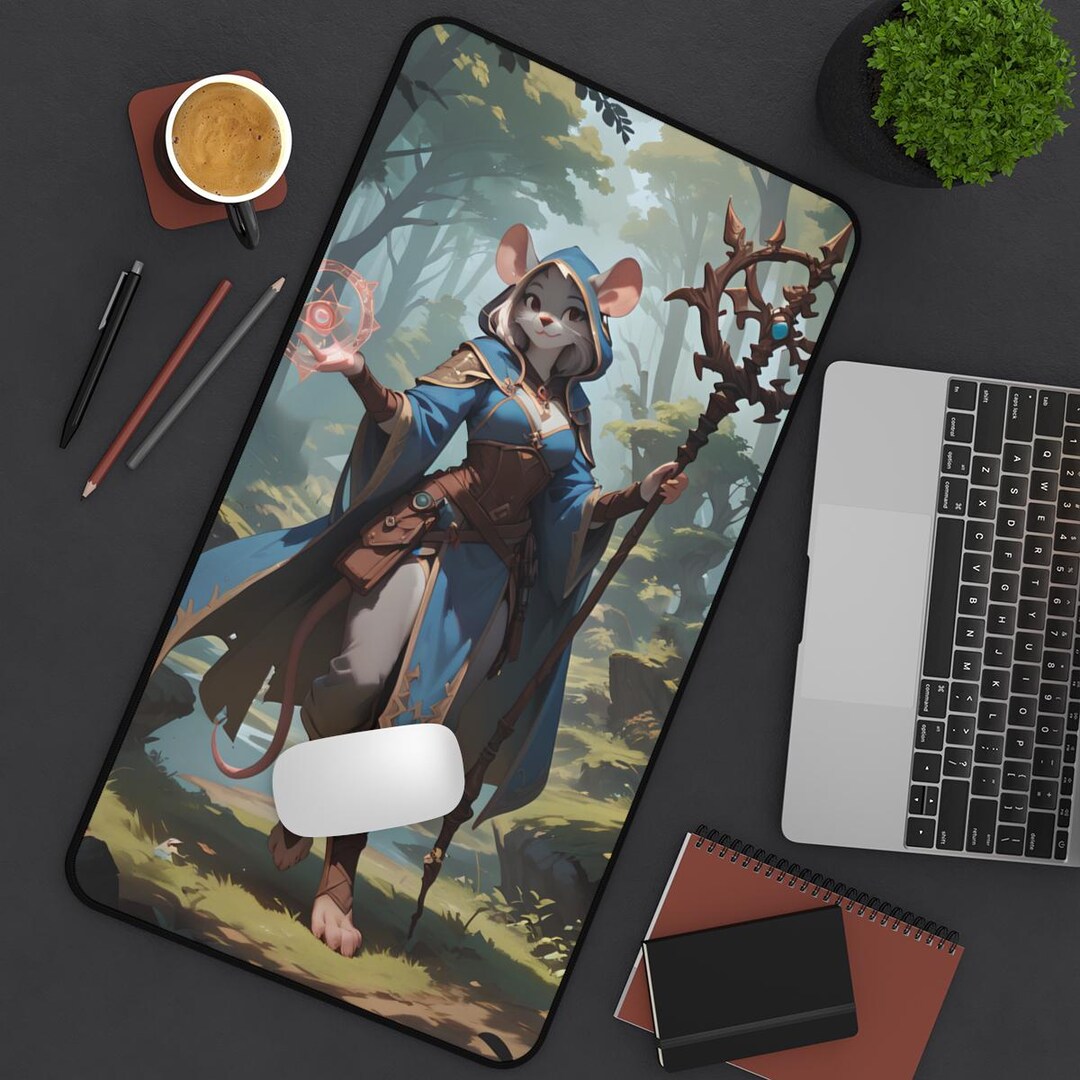 Magical Mouse Furry Girl Desk Mat - Anthro Computer Accessory and Decor ...