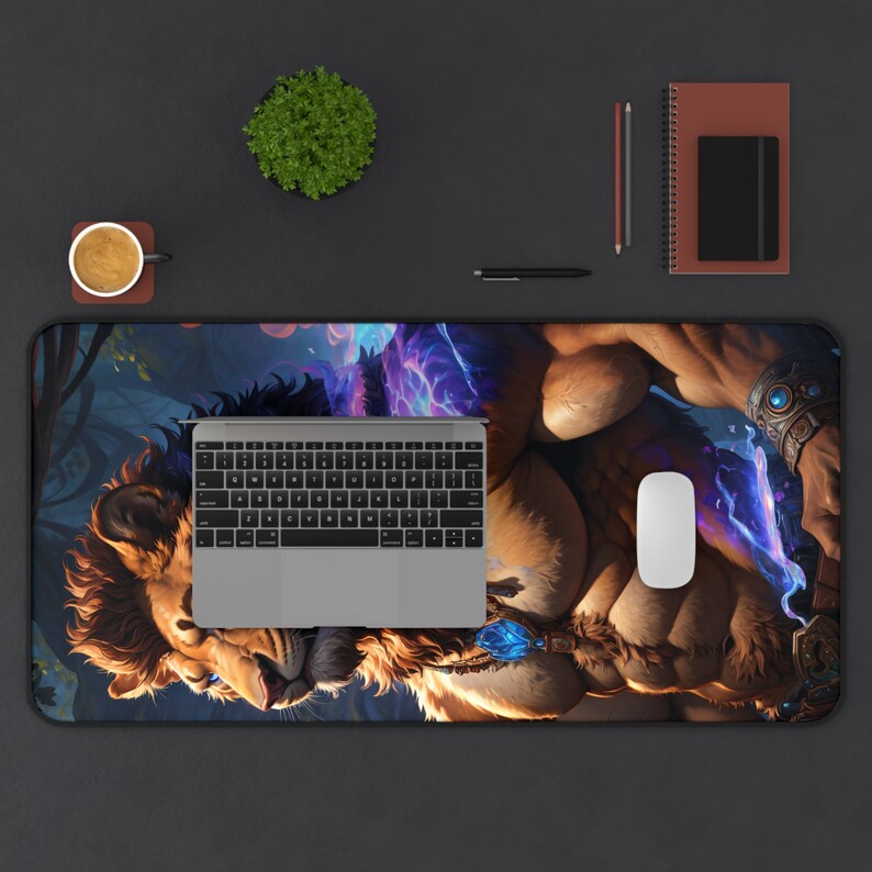 Magical Lion Fursona Desk Mat Furry Decor for Your Home or Office - Etsy