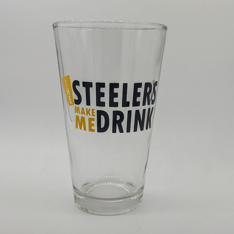 Steelers Drink Glass - Etsy