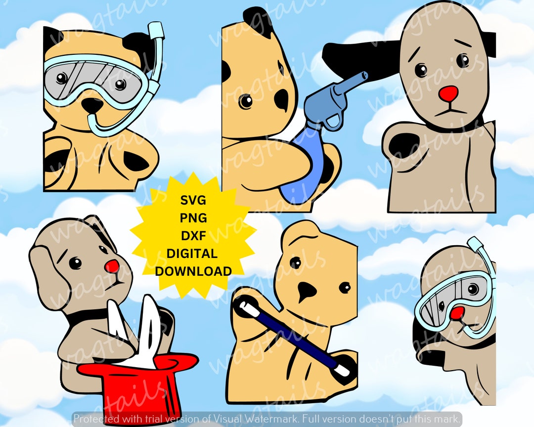 Sooty and Sweep Digital Svg Dxf Png Download File - Etsy UK