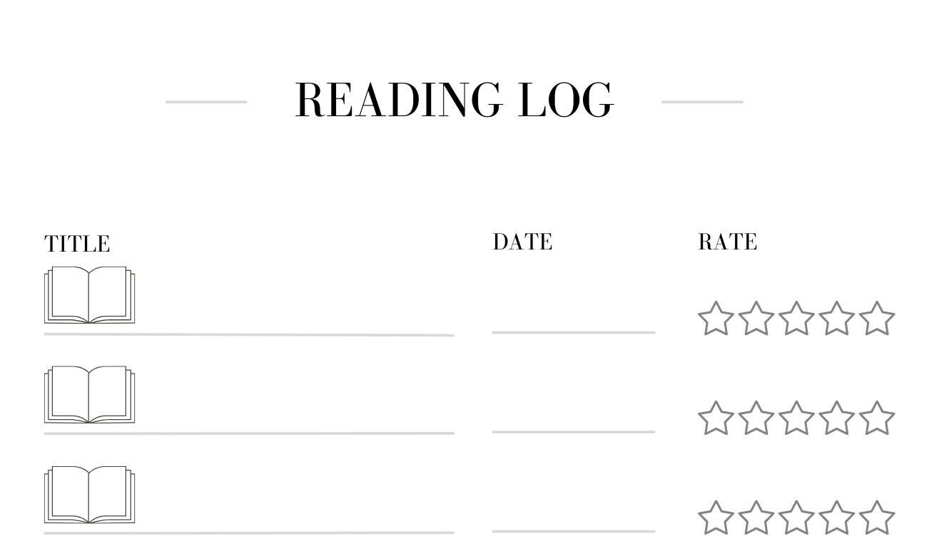 Reading Log Printable, Reading Tracker Printable, Reading Journal, Book ...