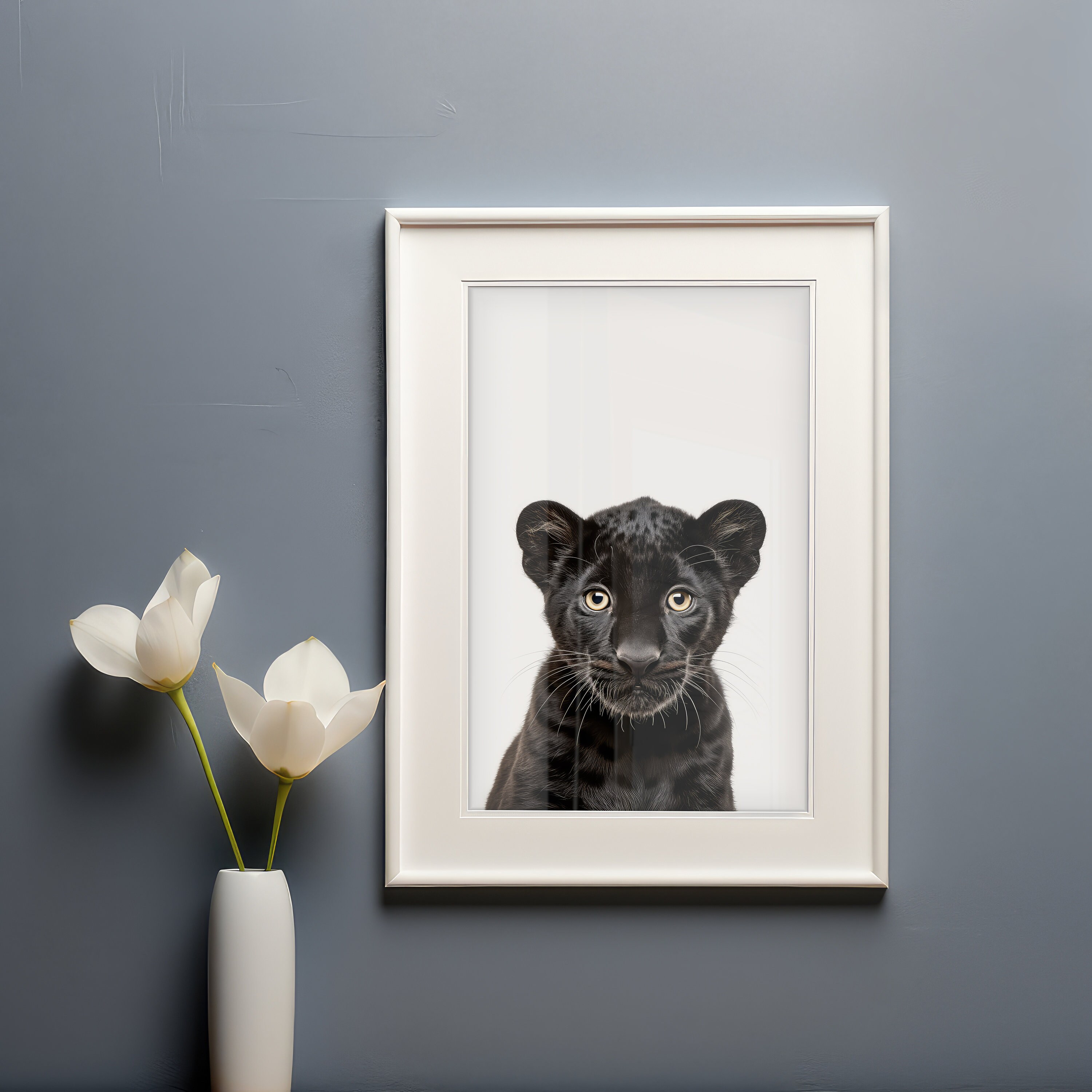 Baby Panther Wall Art - PHYSICAL PRINT , Animal Illustration, Nursery ...