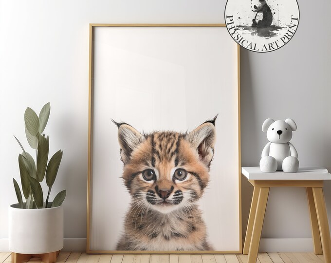 Vintage Rustic Hand Painted Bobcat Wood Plaques - Wall Hanging Matching ...
