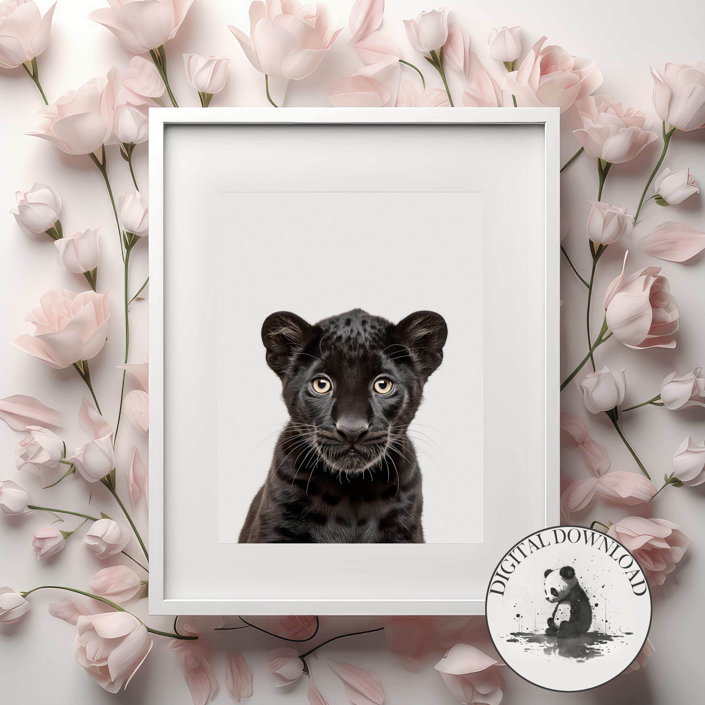 Baby Panther Wall Art - DIGITAL DOWNLOAD, Cute Baby Panther ...