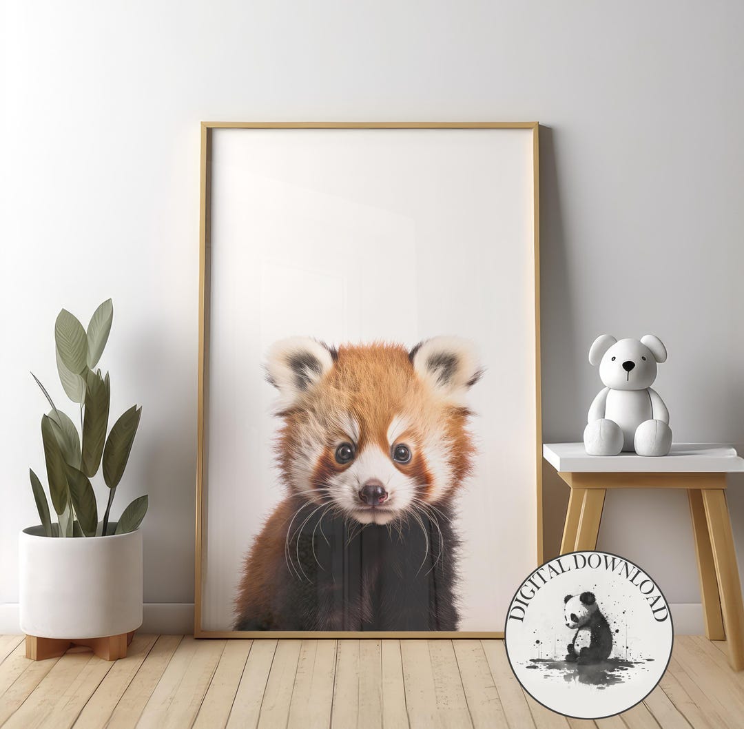 Red Panda - DIGITAL DOWNLOAD, Cute Red Panda Illustration, Infant ...