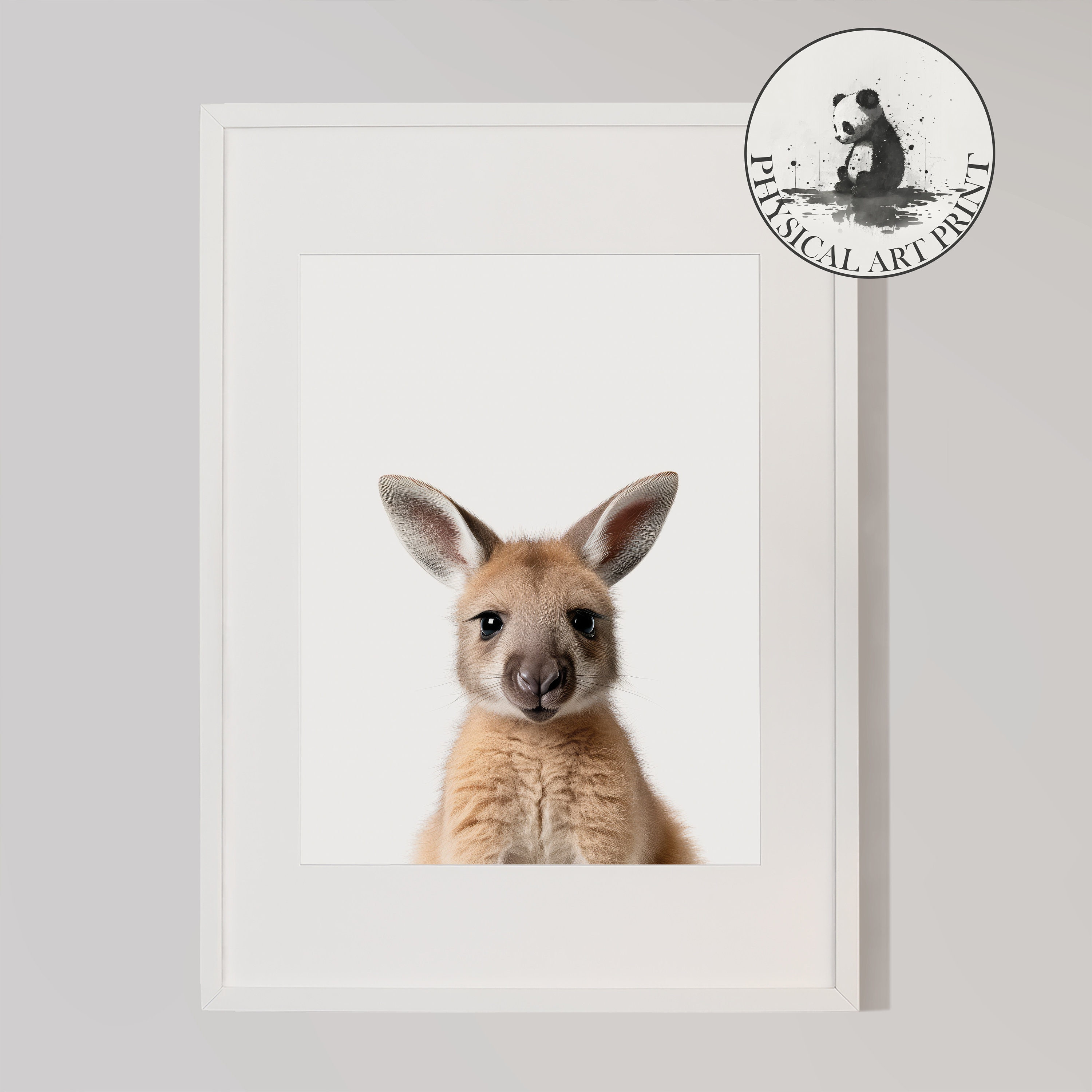 Baby Kangaroo Wall Art - PHYSICAL PRINT , Animal Illustration, Nursery ...