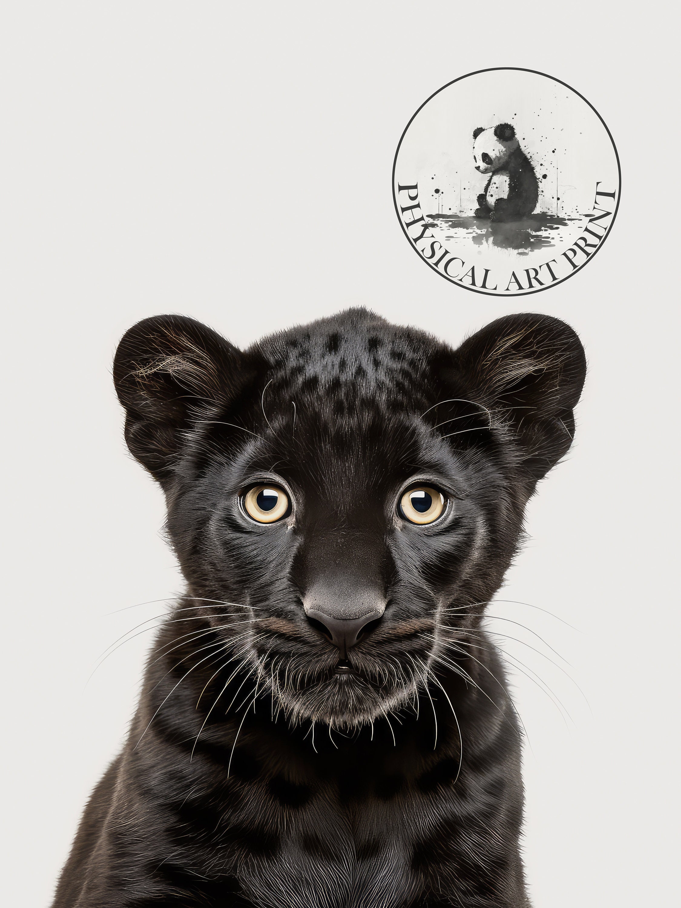 Baby Panther Wall Art - PHYSICAL PRINT , Animal Illustration, Nursery ...