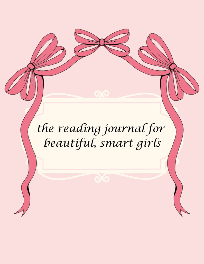 Digital Coquette Reading Journal/tracker - Etsy