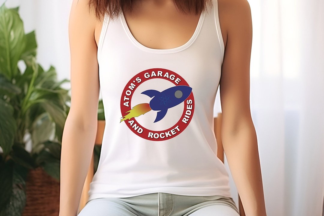 Atom's Garage and Rocket Rides Classic Logo Retro Tank-top/muscle Shirt ...