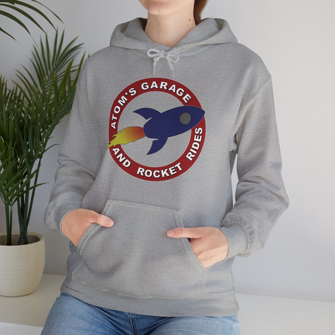 Atom's Garage and Rocket Rides Classic Logo Retro Hoodie - Unisex Heavy ...