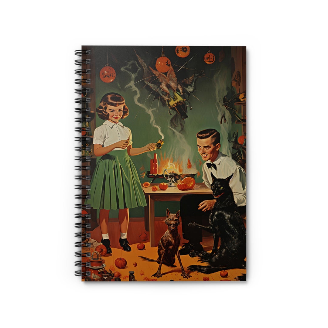 Creepy Family Time Spiral Notebook, Dark Academia: Vintage 1950s ...