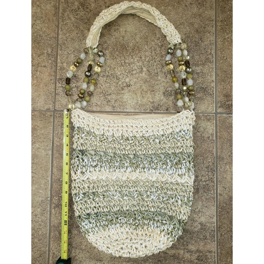 Kelly & Katie's Crochet Crossbody Bag, Gems Stones Jewels Beaded Strap - Etsy