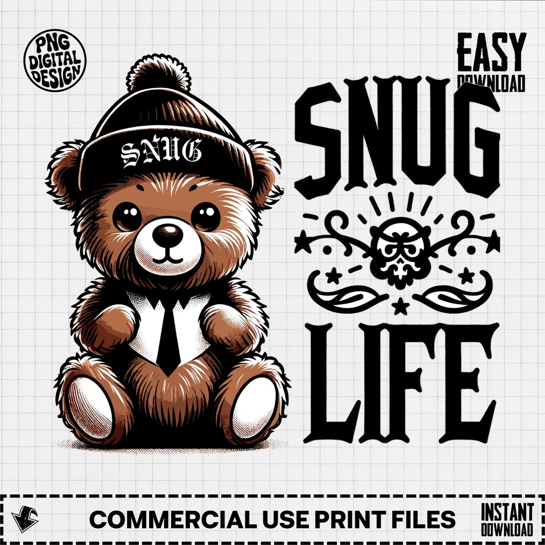 Gothic Bear PNG: Skull Art, Snug Life Clipart (digital Download) - Etsy