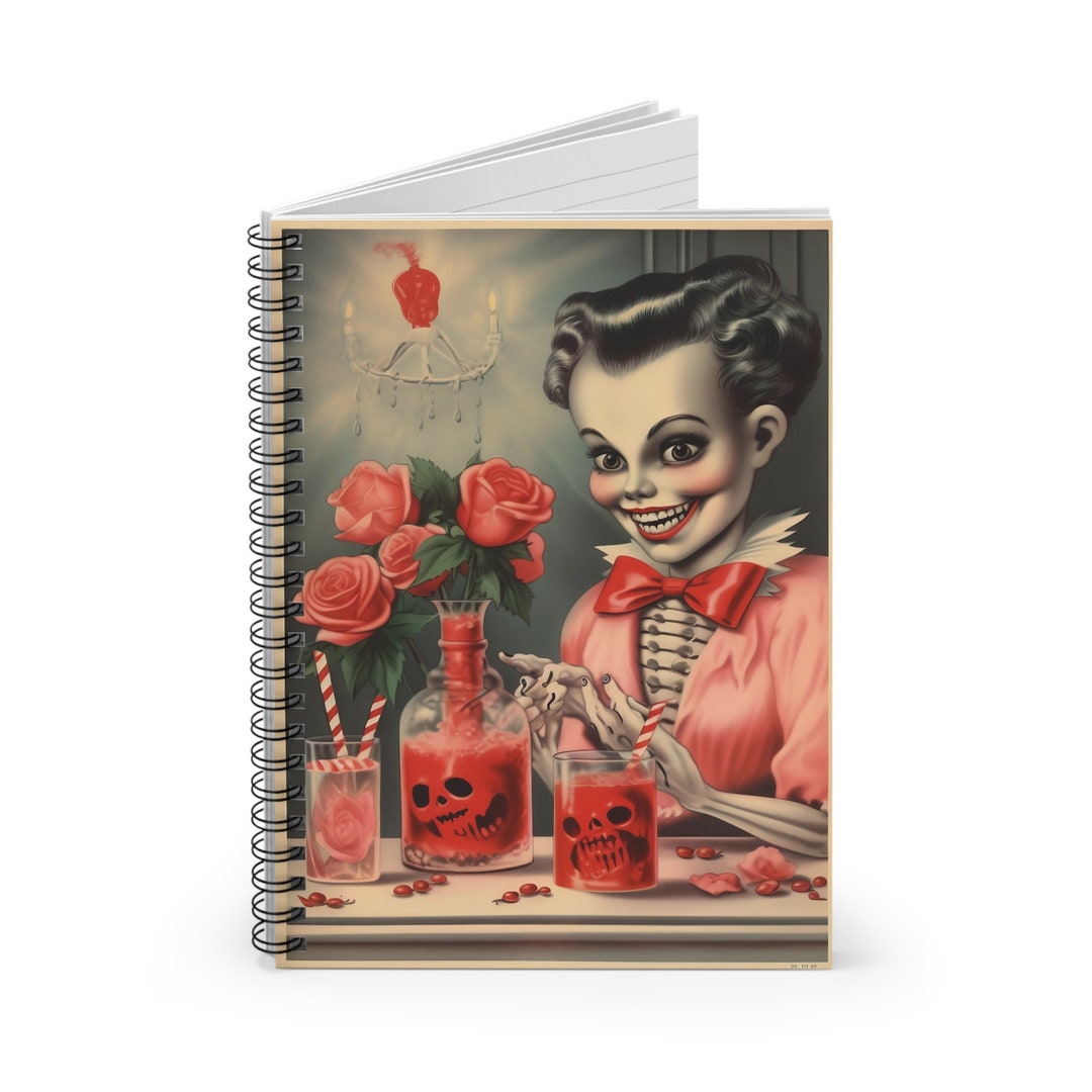 Skull and Sweets Deadly Diary Spiral Notebook Ruled Line, 1930s, 1940s ...