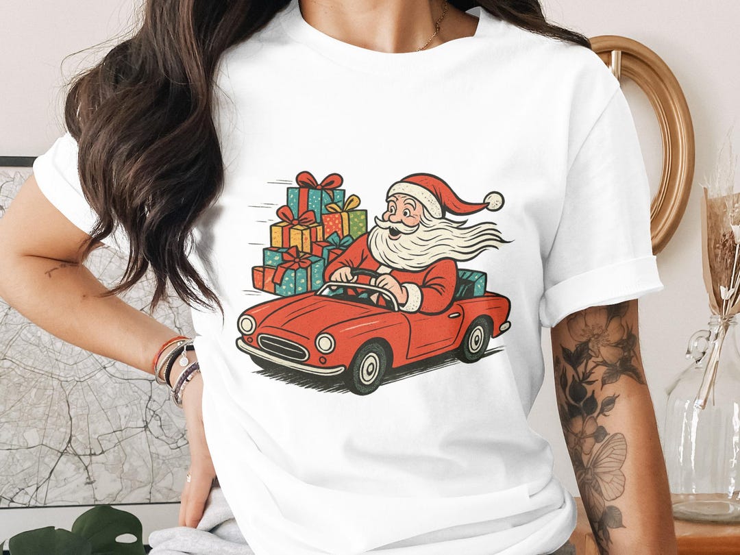 Santa Car PNG, Christmas Clipart, Santa Driving Car Png, Christmas Png ...