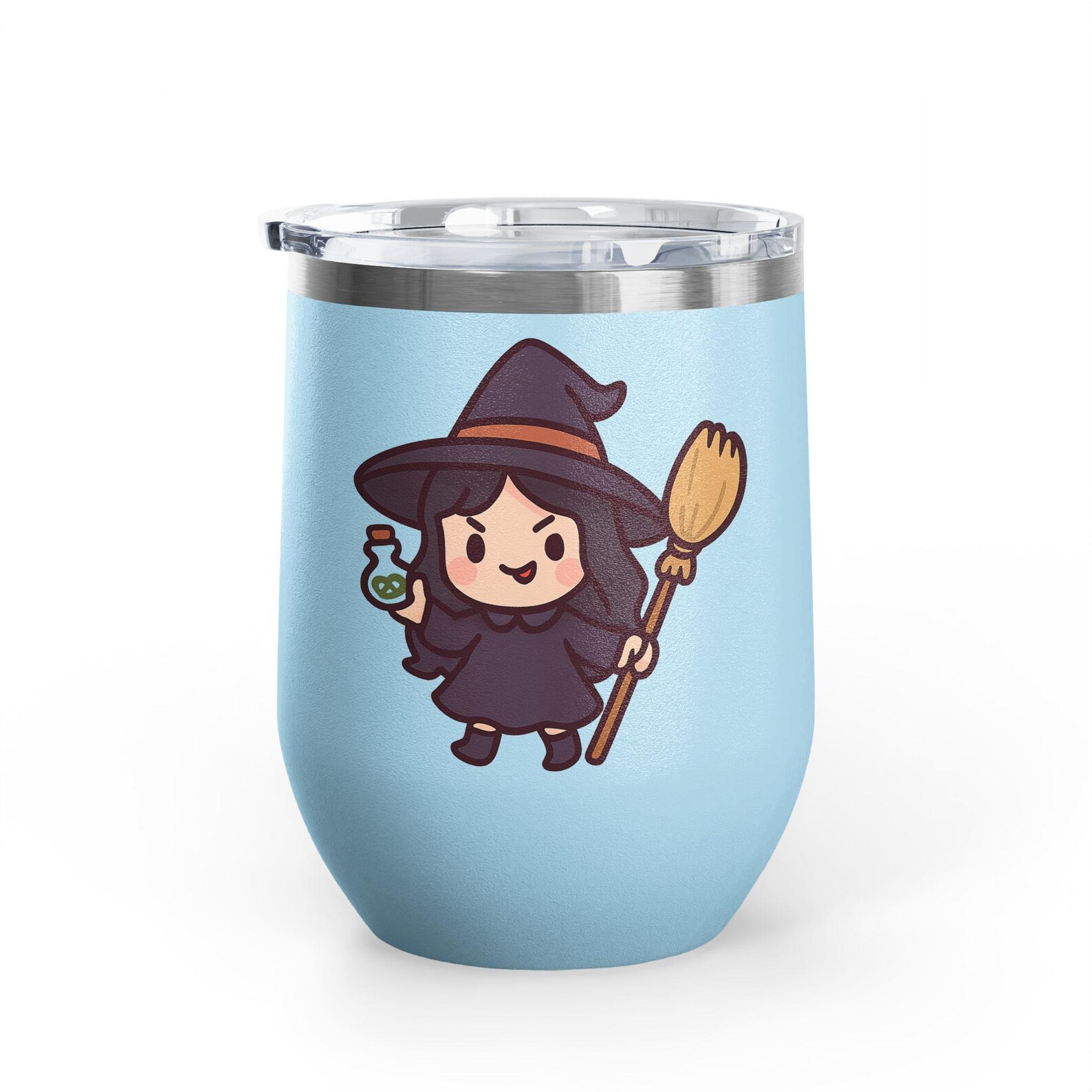 Cute Witch Png, Witch Clipart, Halloween Png, Kawaii Witch Png, Broom ...