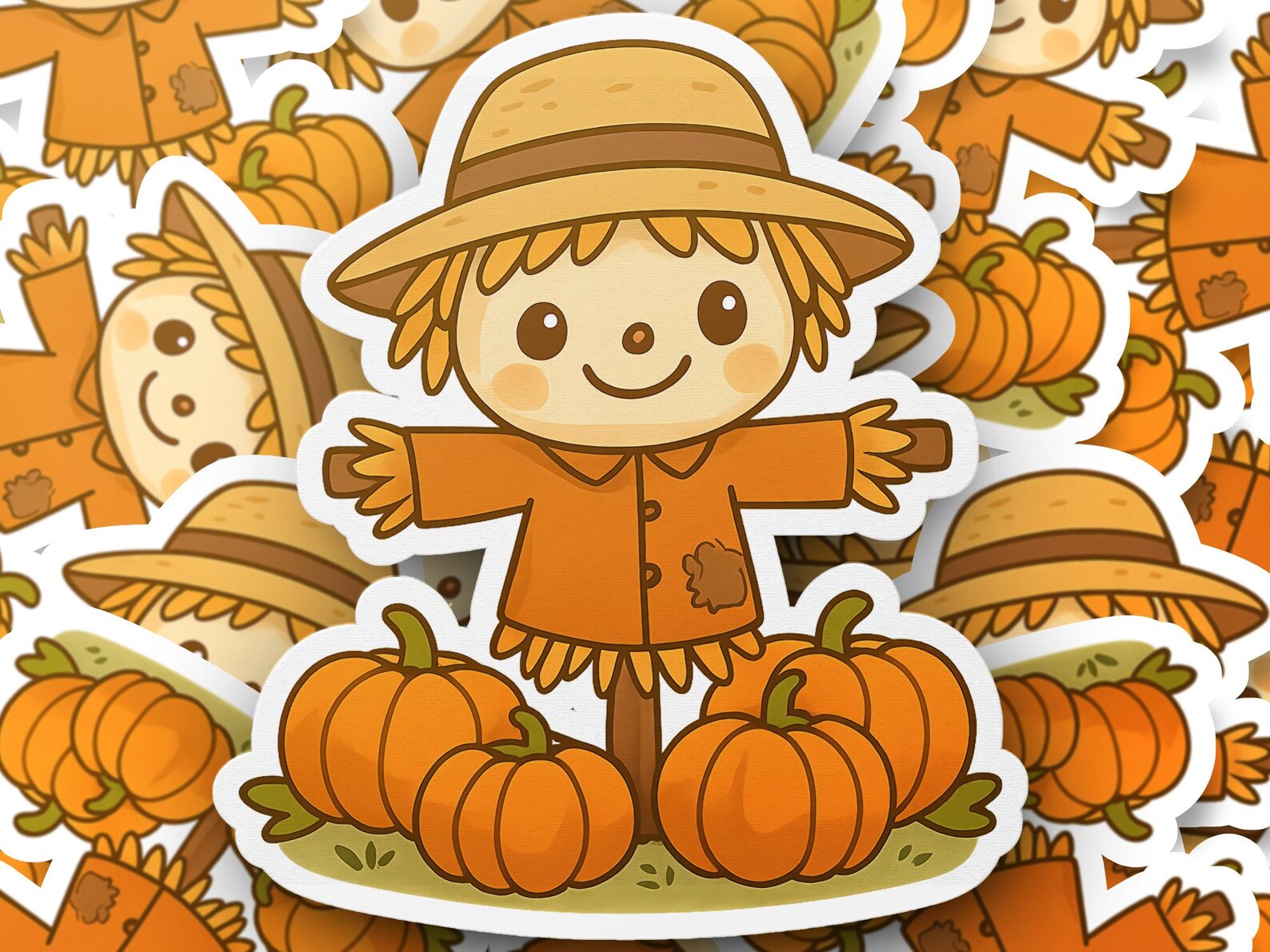 Cute Scarecrow PNG, Fall Clipart, Autumn Png, Harvest Png, Pumpkin ...