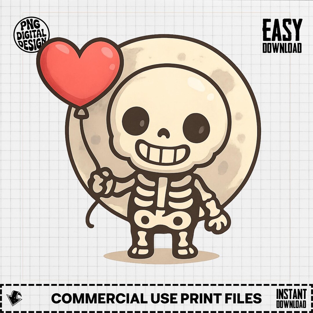 Cute Skeleton Png, Cartoon Skeleton Clipart, Halloween Png, Heart ...