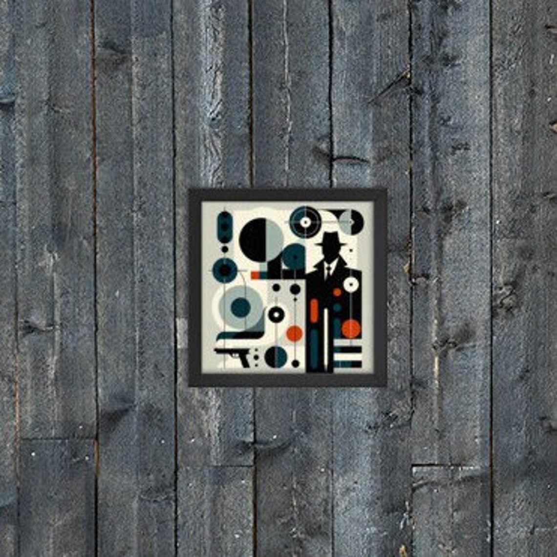 Spy Wall Art Mid-century Modern Decor, Retro Office Wall Art,vintage ...
