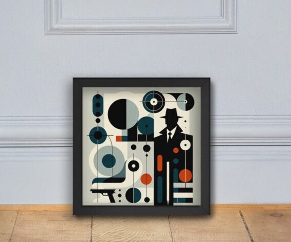 Spy Wall Art Mid-century Modern Decor, Retro Office Wall Art,vintage ...