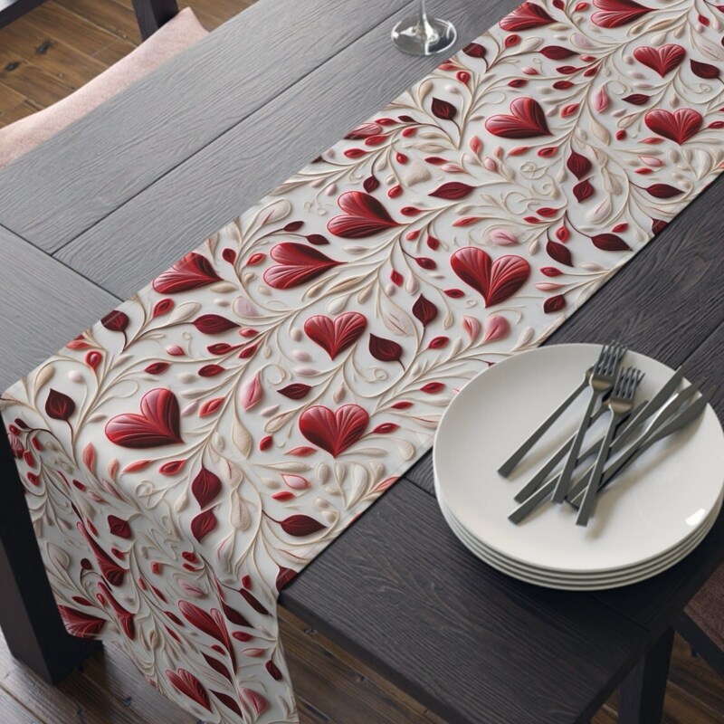 Heart Table Runner - Etsy