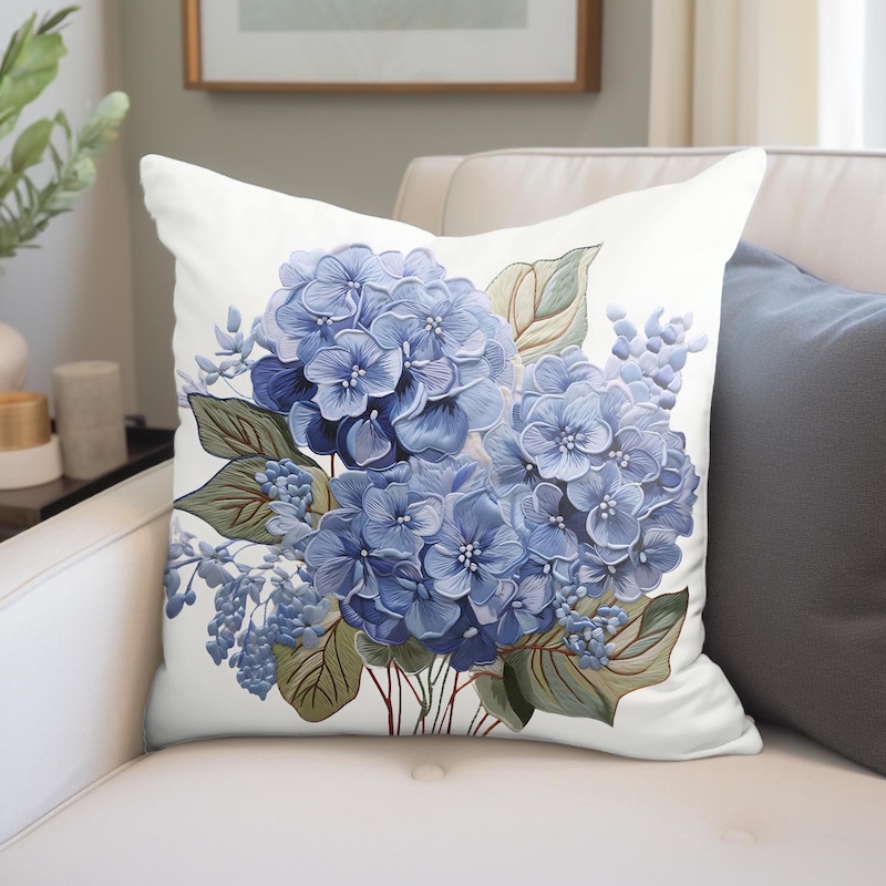 Hydrangea Pillow - Etsy