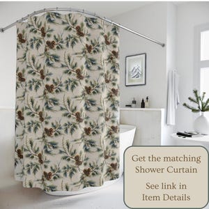 Christmas Bath Mat With Pine Cones Aesthetic Winter Decor Rug Holiday ...