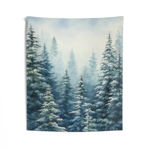 Evergreens Tapestry Blue Spruce Trees Large Wall Art Indoor Nature ...