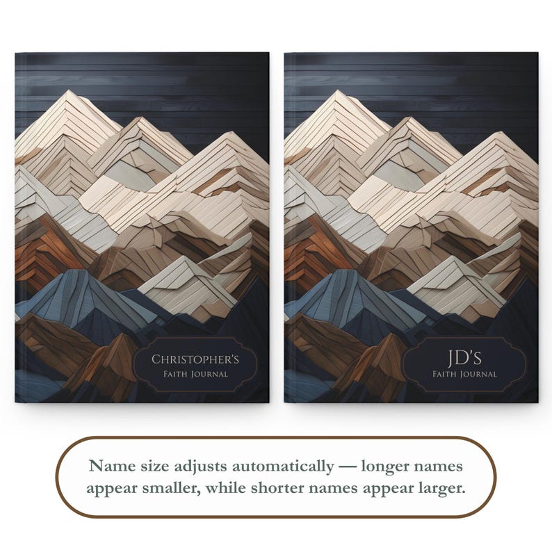 Personalized Christian Journal for Men: Mountain Bible Verse Notebook ...