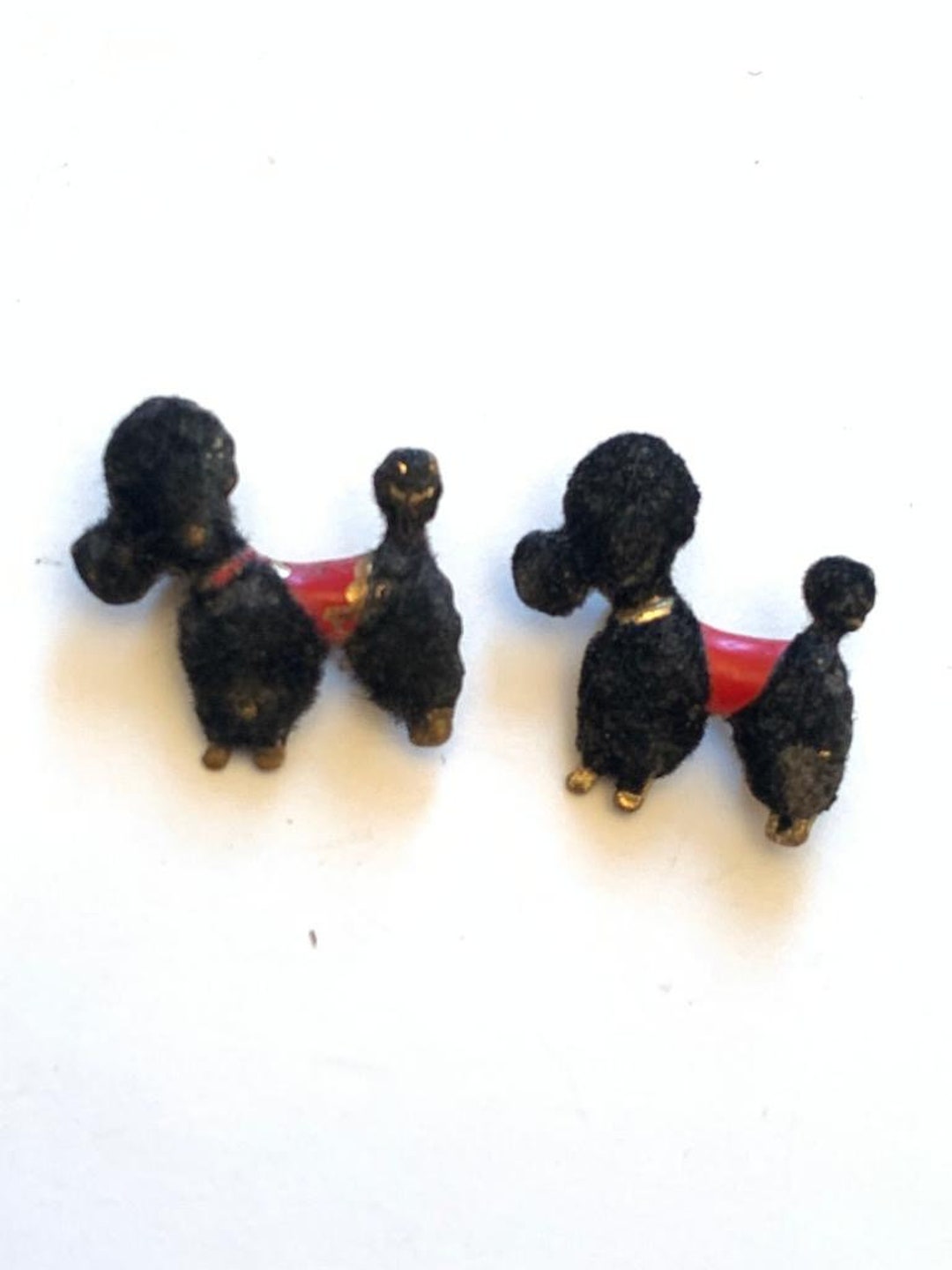 1960s Rare Base Metal and Felt Matching Poodle Brooches - Etsy Australia