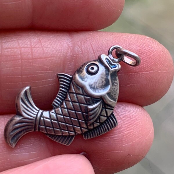 Vintage Koi Fish Charm - Etsy
