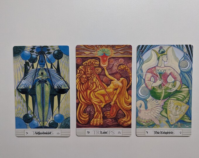 HAND TRIMMED Thoth Tarot Deck, Large US Games, Lady Frieda Harris ...