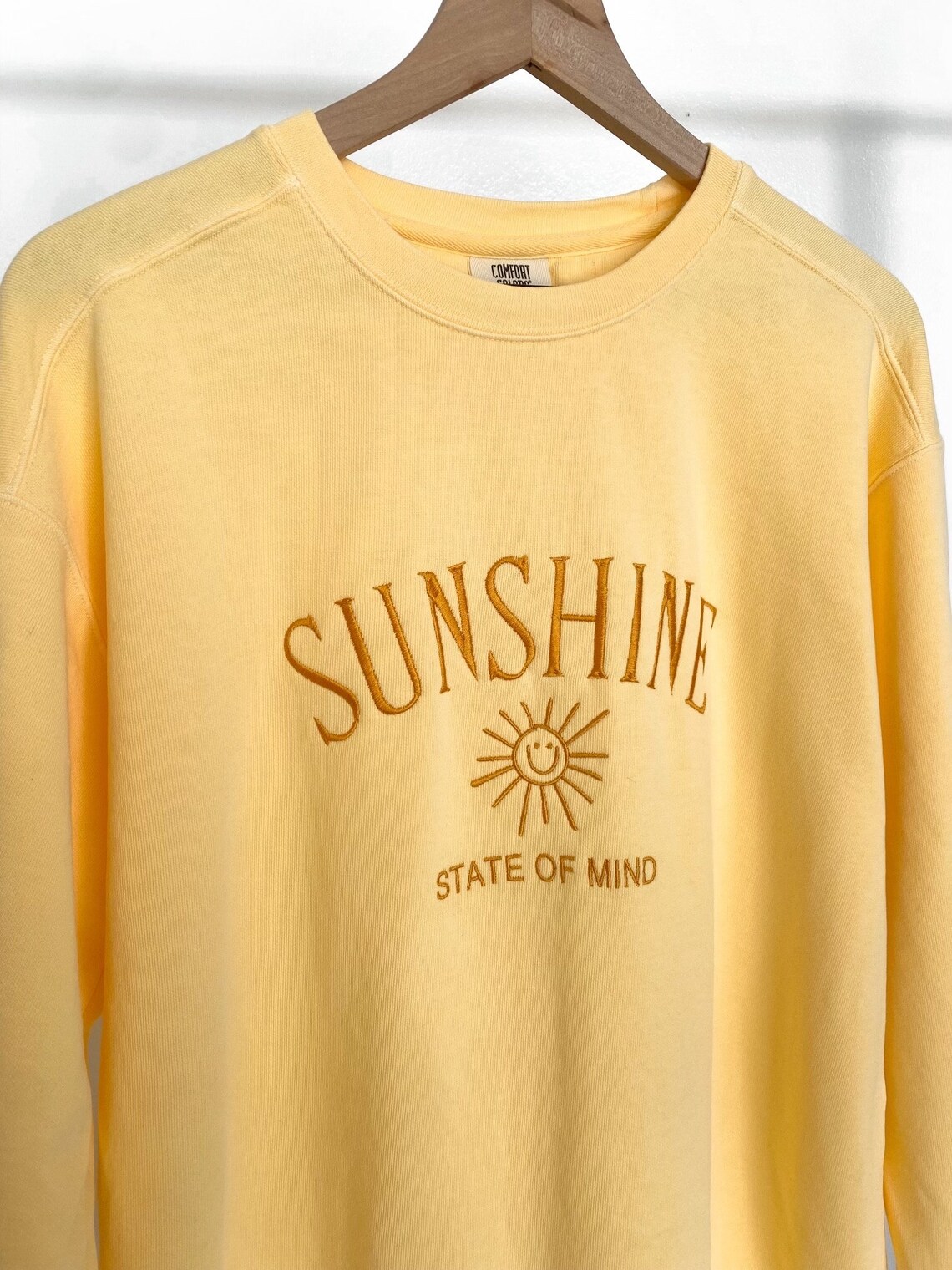 Sunshine State of Mind Embroidered Spring Smiley Sweatshirt - Etsy