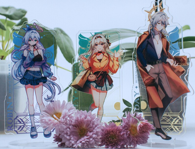 Honkai Star Rail Double Sided Acrylic Standees: Robin, Firefly, Sunday ...