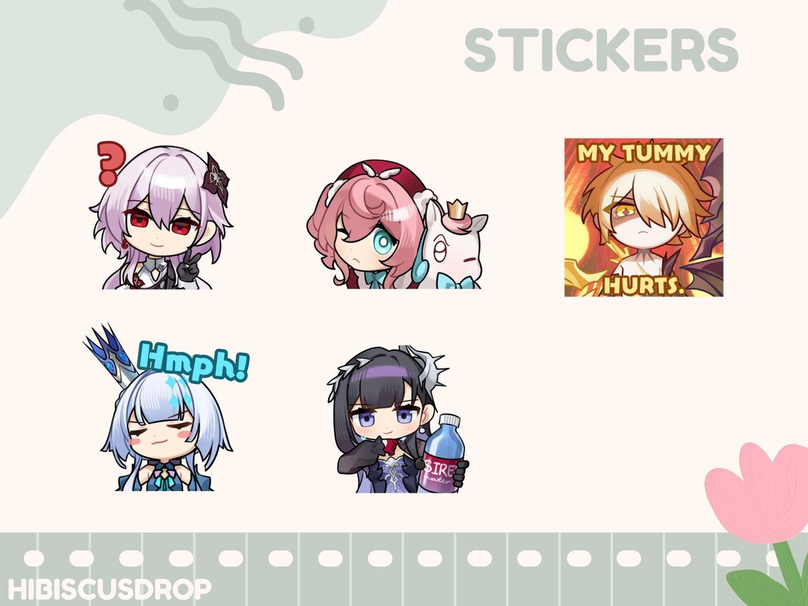 Honkai Star Rail Amphoreus Vinyl Stickers - Etsy