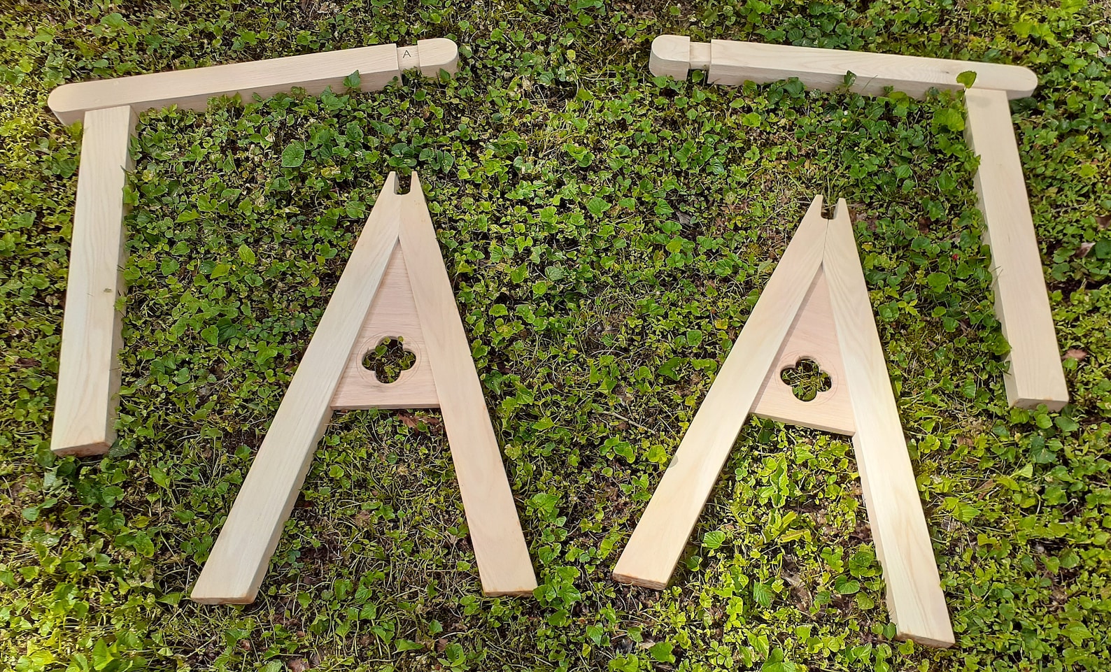 Red Oak - Medieval Style Trestle Table Legs - Etsy