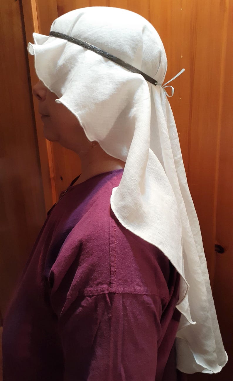 Medieval Style Linen Veil - Handsewn - Etsy