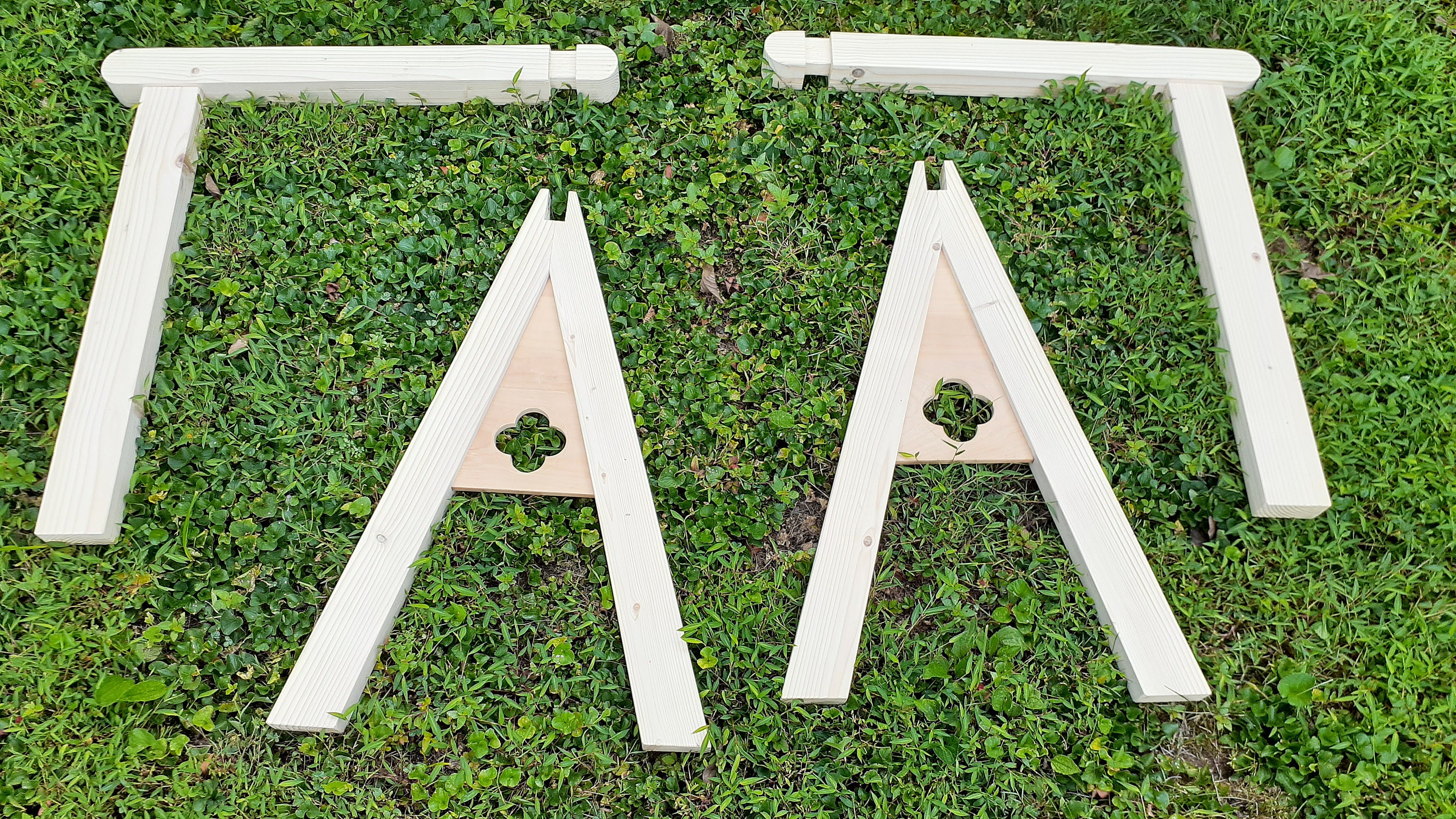 Poplar Medieval Style Trestle Table Legs - Etsy