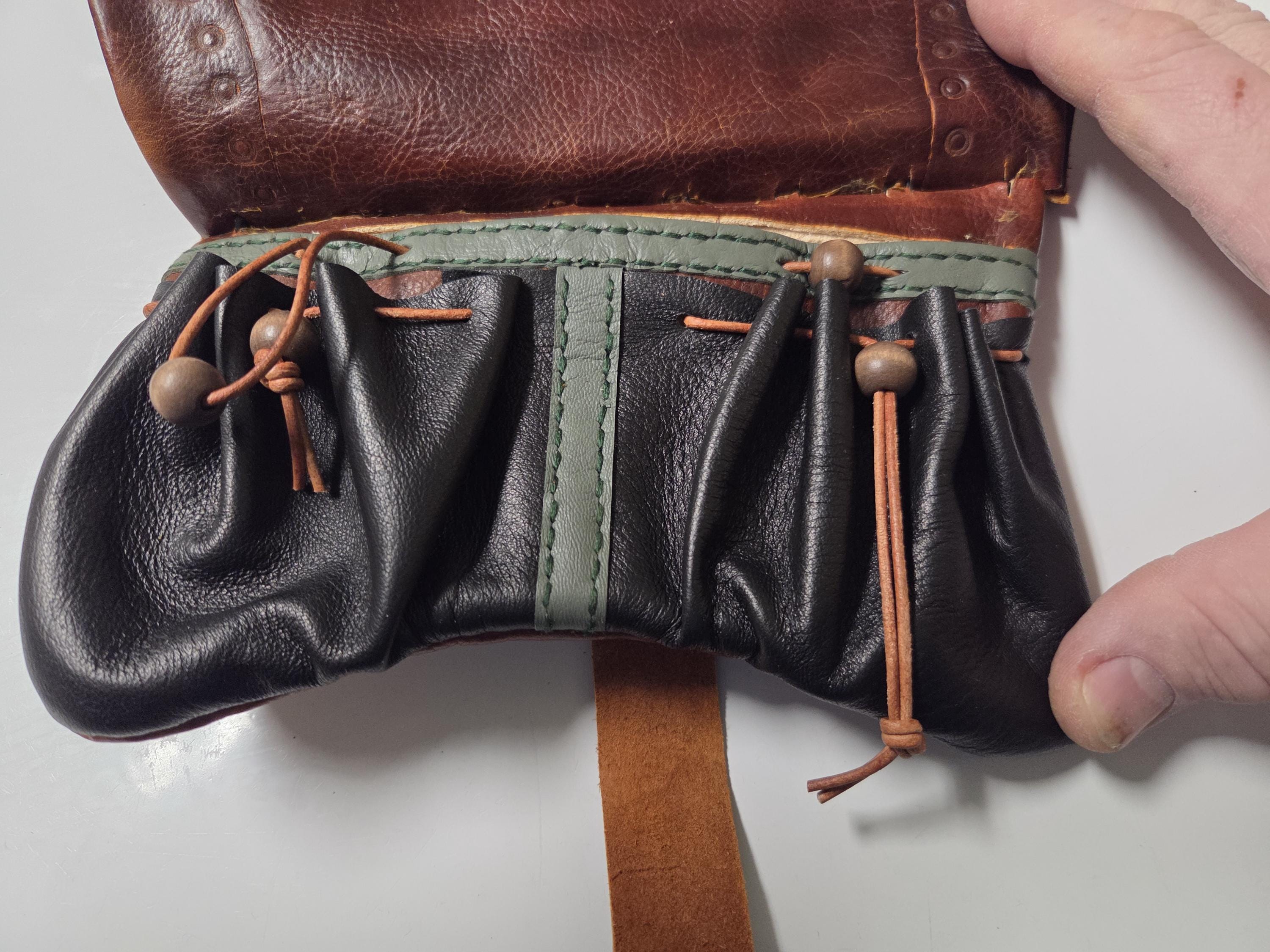 Medieval Style Belt Pouch (girdle Purse) With Two Chambers and Two ...
