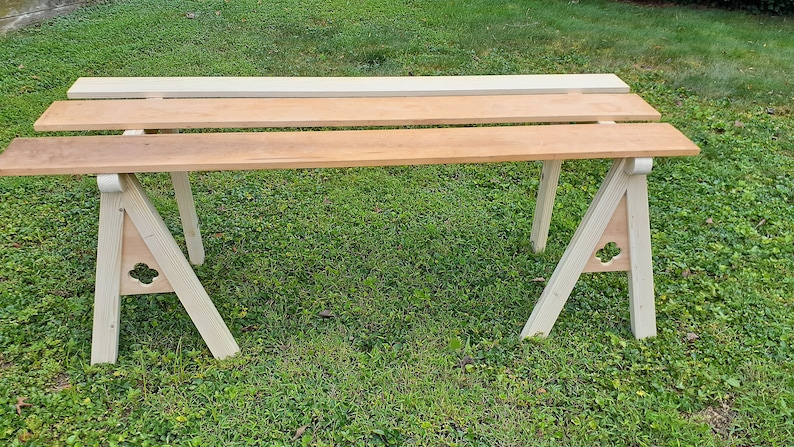 Pine - Medieval Style Trestle Table Legs - Etsy