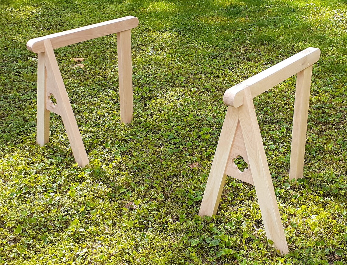 Red Oak - Medieval Style Trestle Table Legs - Etsy