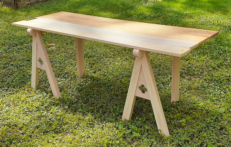 Red Oak - Medieval Style Trestle Table Legs - Etsy